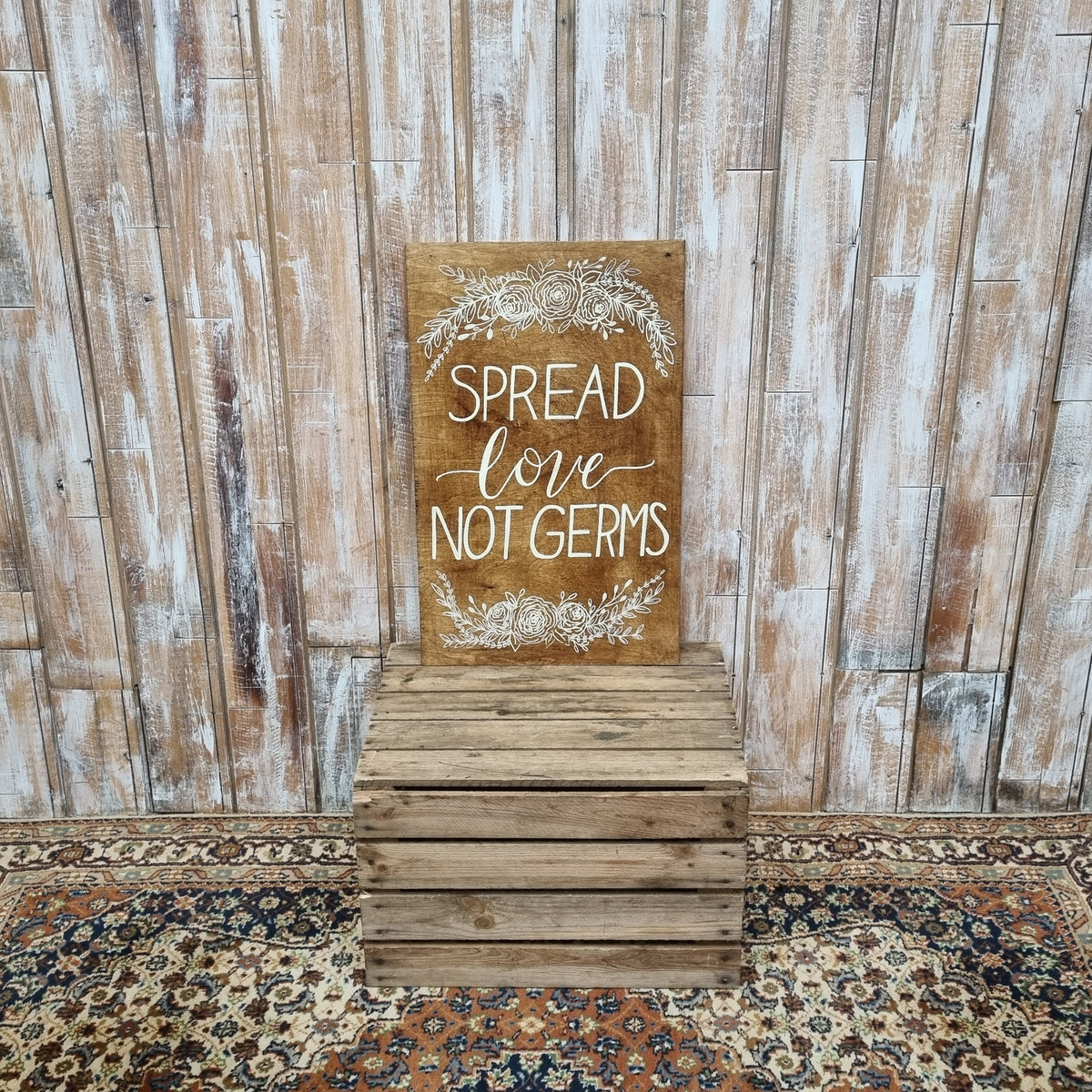 Spread Love Not Germs Sign – Locate To Create